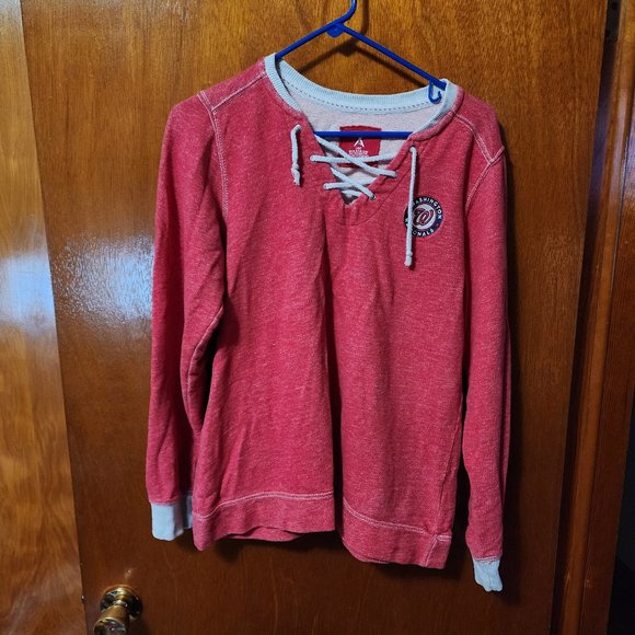 Antigua | Tops | Womens Large Antigua Redwhite Washington Nationals ...